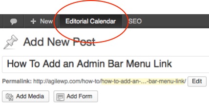 How to Add an Admin Bar Menu Link - Agile WordPress
